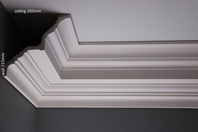 DM1474 Georgian Plaster Cornice (Ceiling 205mm x 215mm Wall) – Coving ...